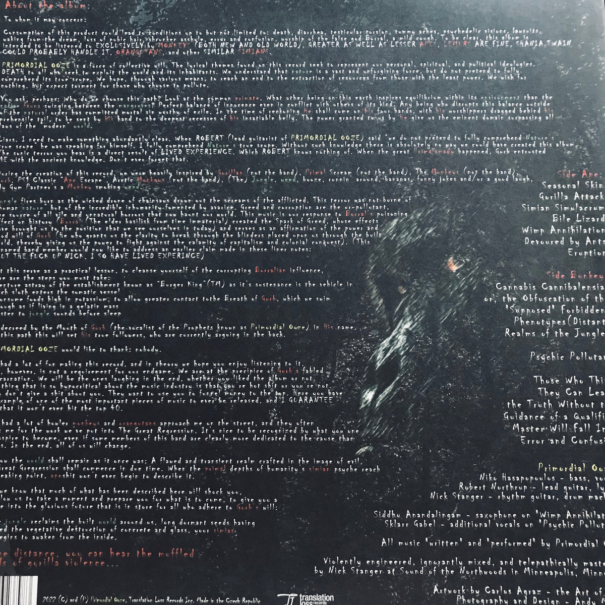 Primordial Ooze – Parasitic Intoxicant vinyl LP - Translation Loss ...